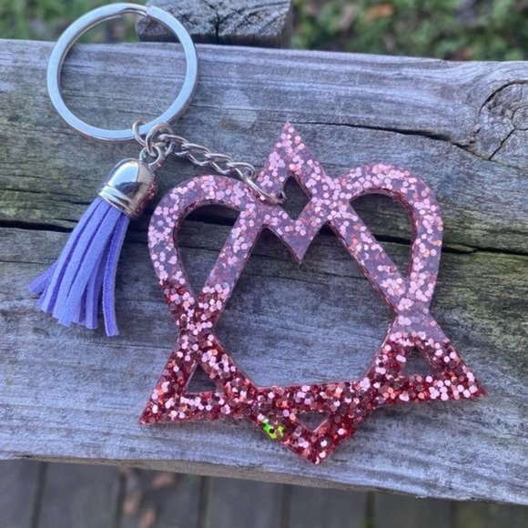 Accessories | Adoption Symbol Love Heart Keychain Rose Gold | Poshmark